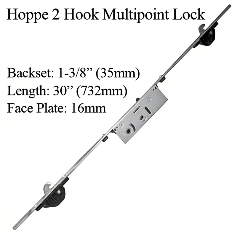 Hoppe Sliding Door Multipoint Lock – 35mm Backset, 16mm Faceplate ...
